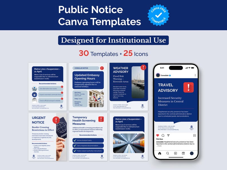 30 Canva Templates for Public Notices and Official Announcements ...
