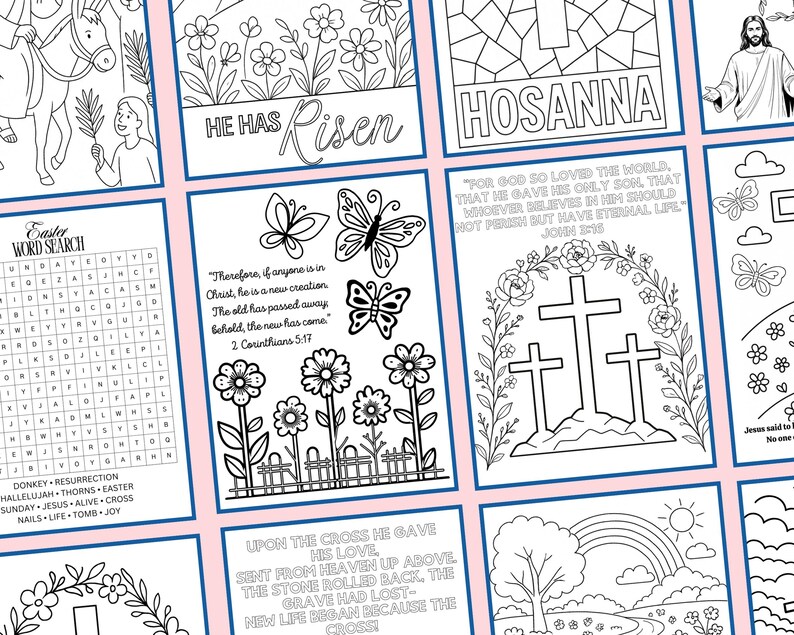 Faith Based Easter Activity Pages - Etsy