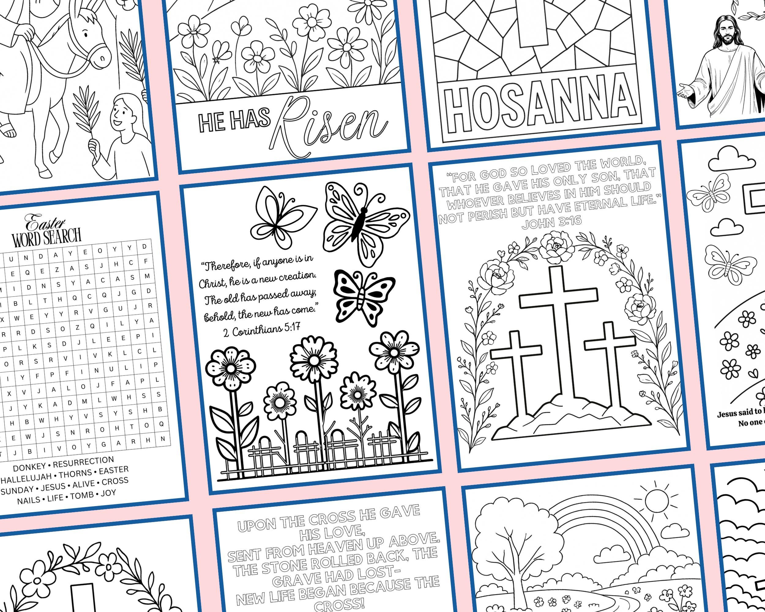 Faith Based Easter Activity Pages - Etsy