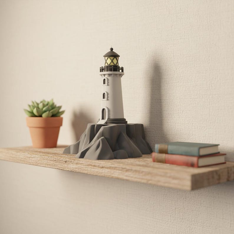 Lighthouse 3D STL File | Coastal Beach Decor | Nautical Miniature Gift ...