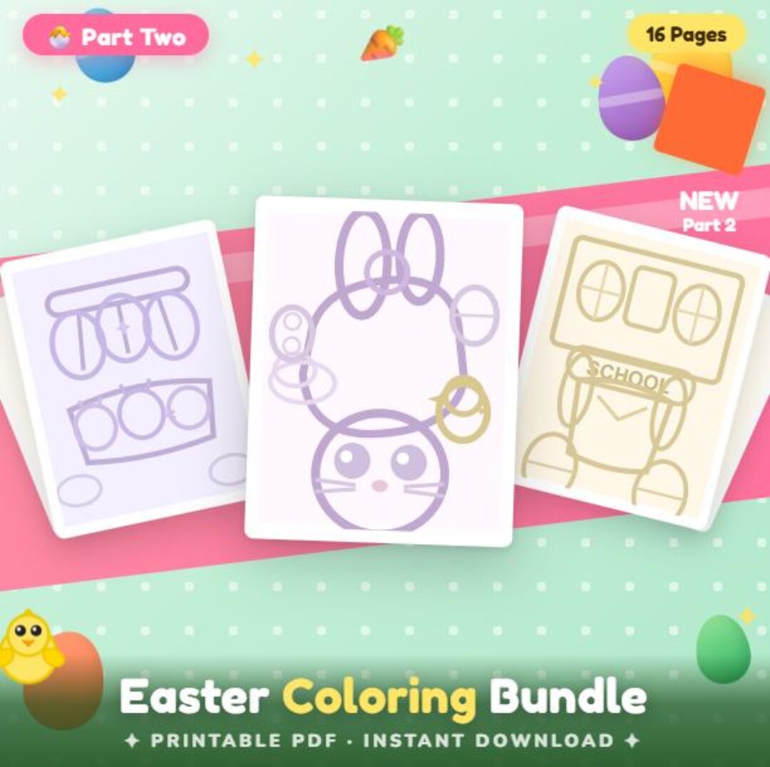 Coloring Pages Bundle | 16 Pages Printable Activity Sheets | Instant ...