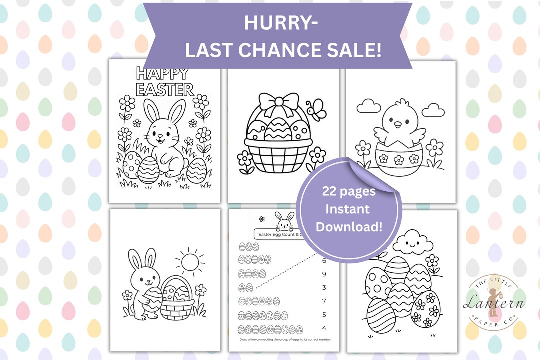 Toddler Easter Coloring Pages, Bunny Chick Egg Sheets, Preschool ...