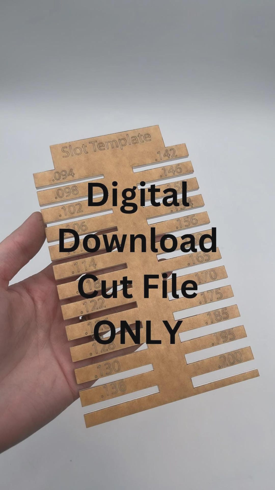 Acrylic Thickness Sizing Template | Base Slot Guide for Snug Fit ...
