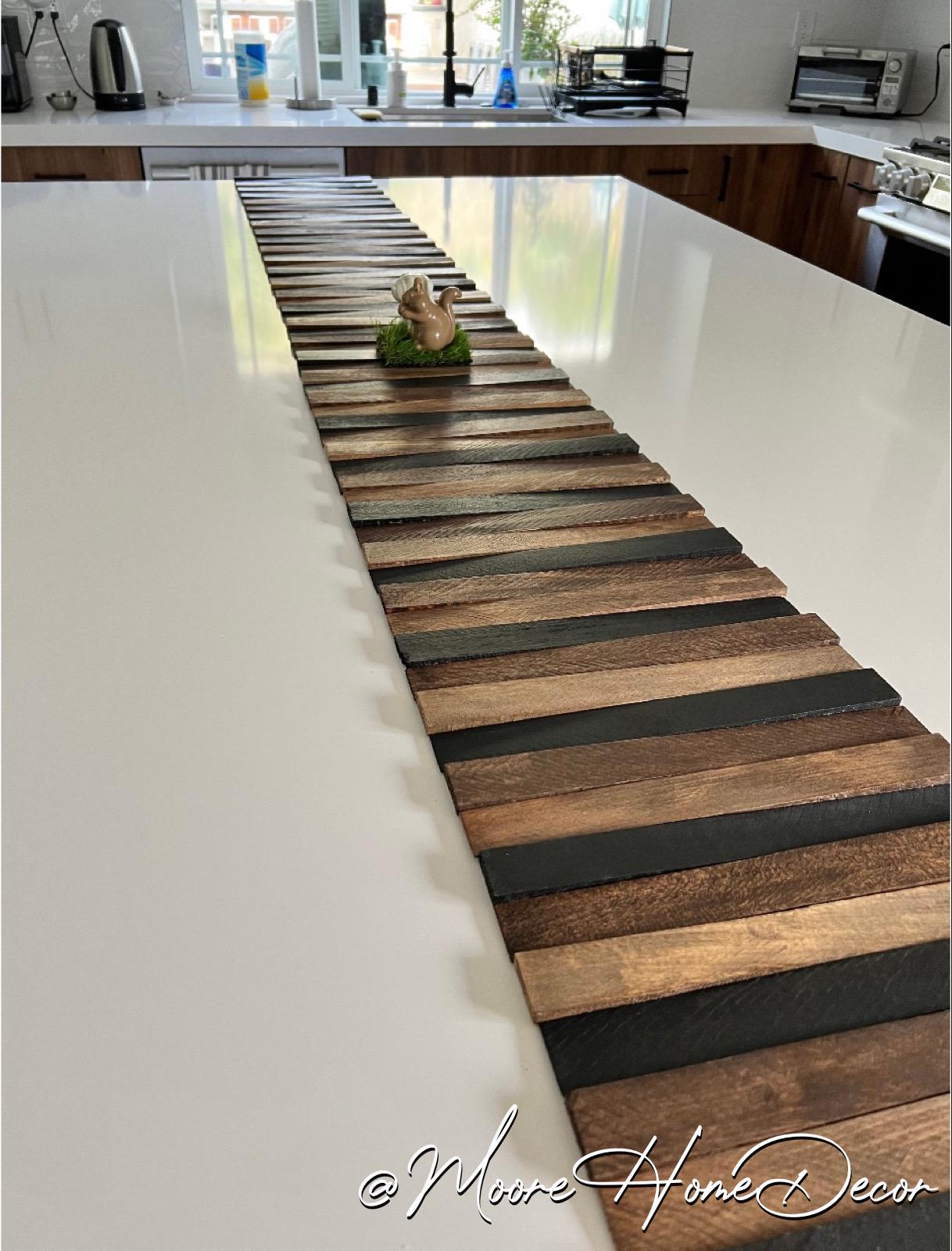 Farmhouse Wood Table Runner | Rustic Dining Table Centerpiece | Wooden ...