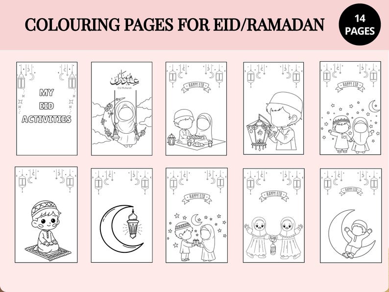 Ramadan Eid Activity | Eid Activity Pages Printable for Kids | Islamic ...