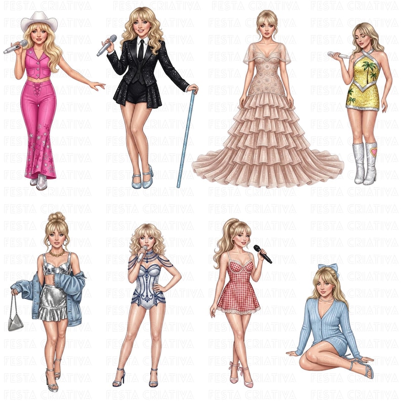 Pacote de Clipart da Sabrina Carpenter • 25 imagens PNG com fundo ...