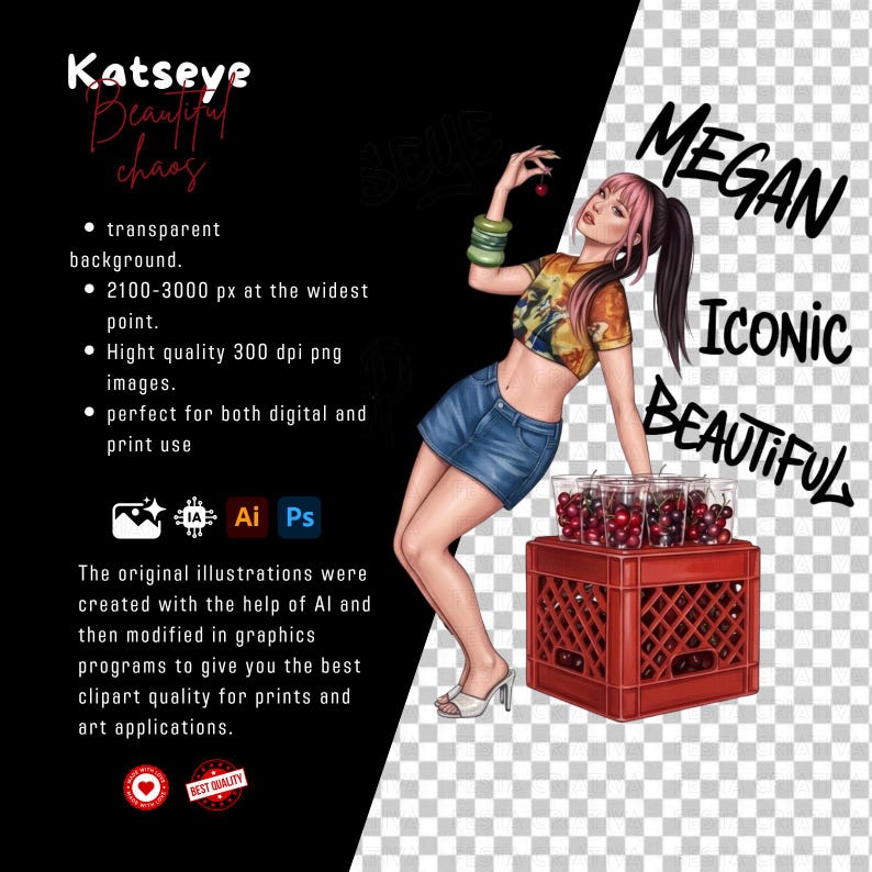 Katseye Beautiful Chaos Clipart Pack • 11 PNG Transparent Background ...