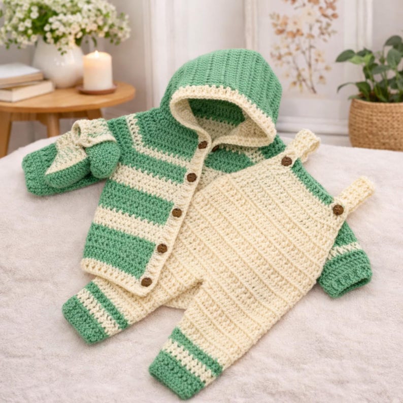 Crochet Baby Hoodie and Romper Pattern | Baby Knitt PDF File - Etsy