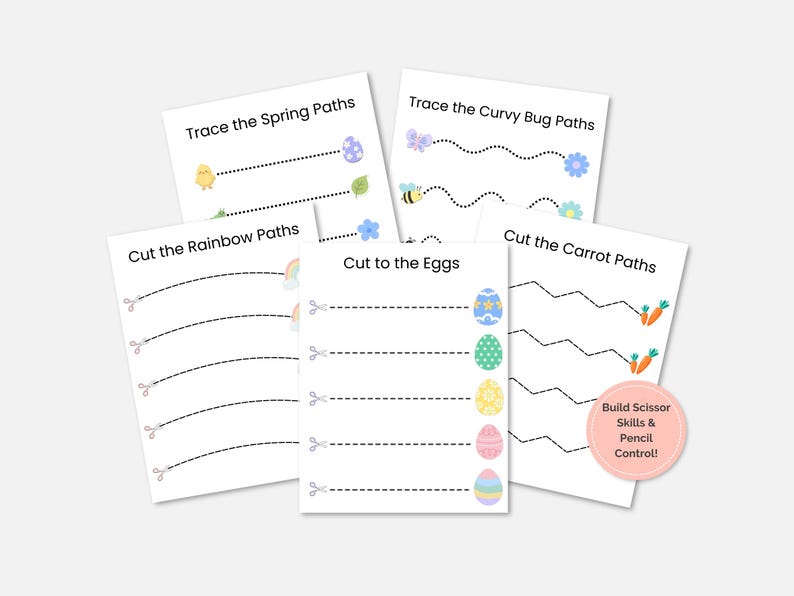 Fine Motor Activities for Toddlers | Spring Cutting and Tracing ...