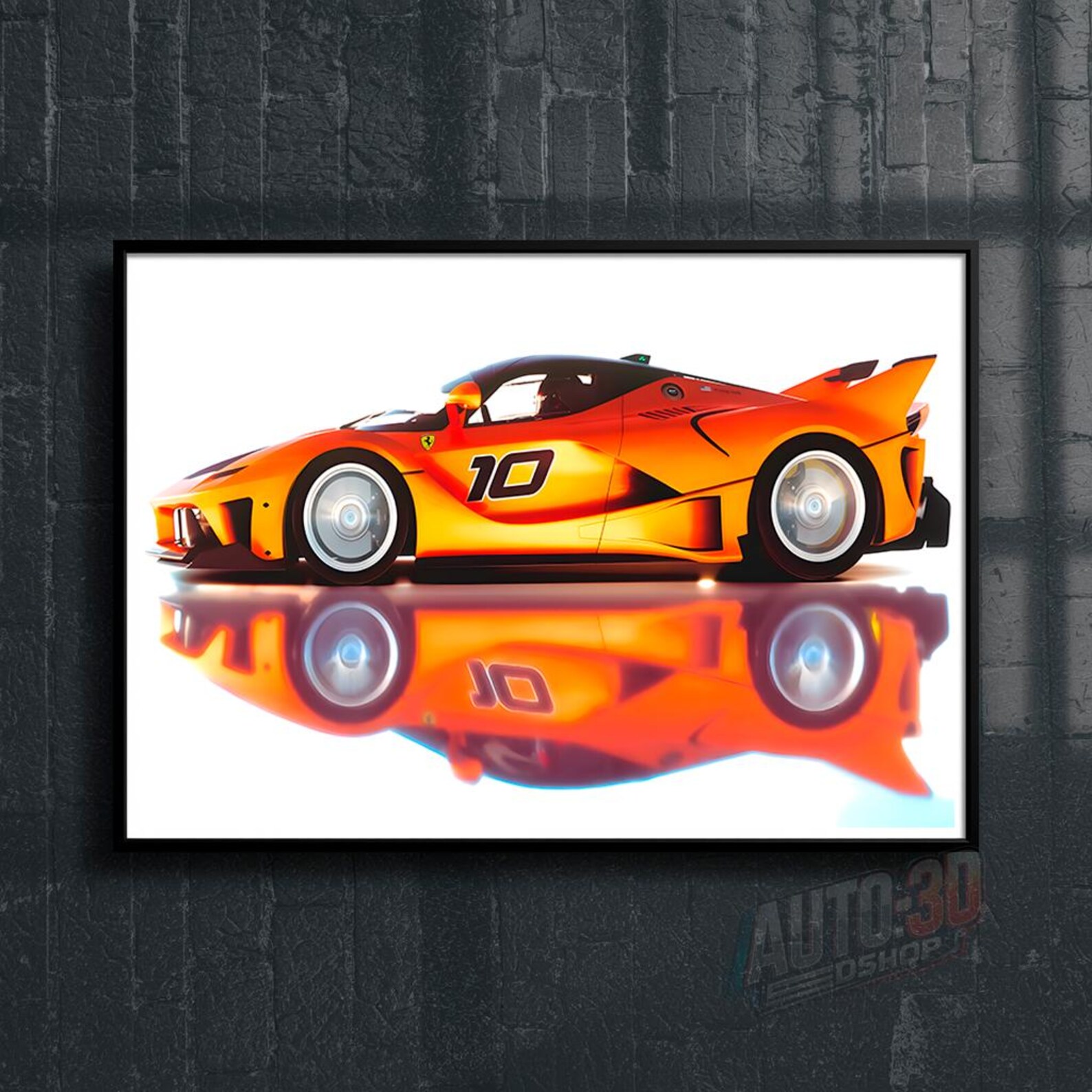 Ferrari Sf90 Poster, Ferrari Sf90 Wall Art, Car Poster, Automotive ...