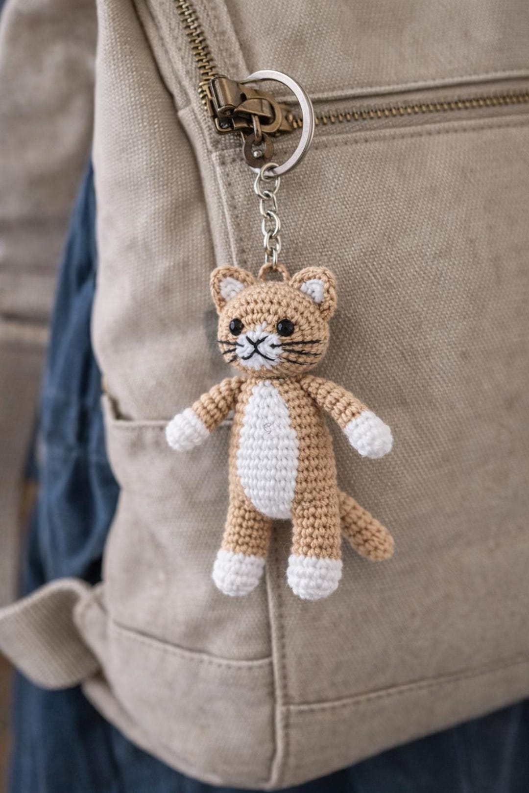 Amigurumi Cat Keychain Crochet Pattern PDF, Cute Mini Cat, Easy ...