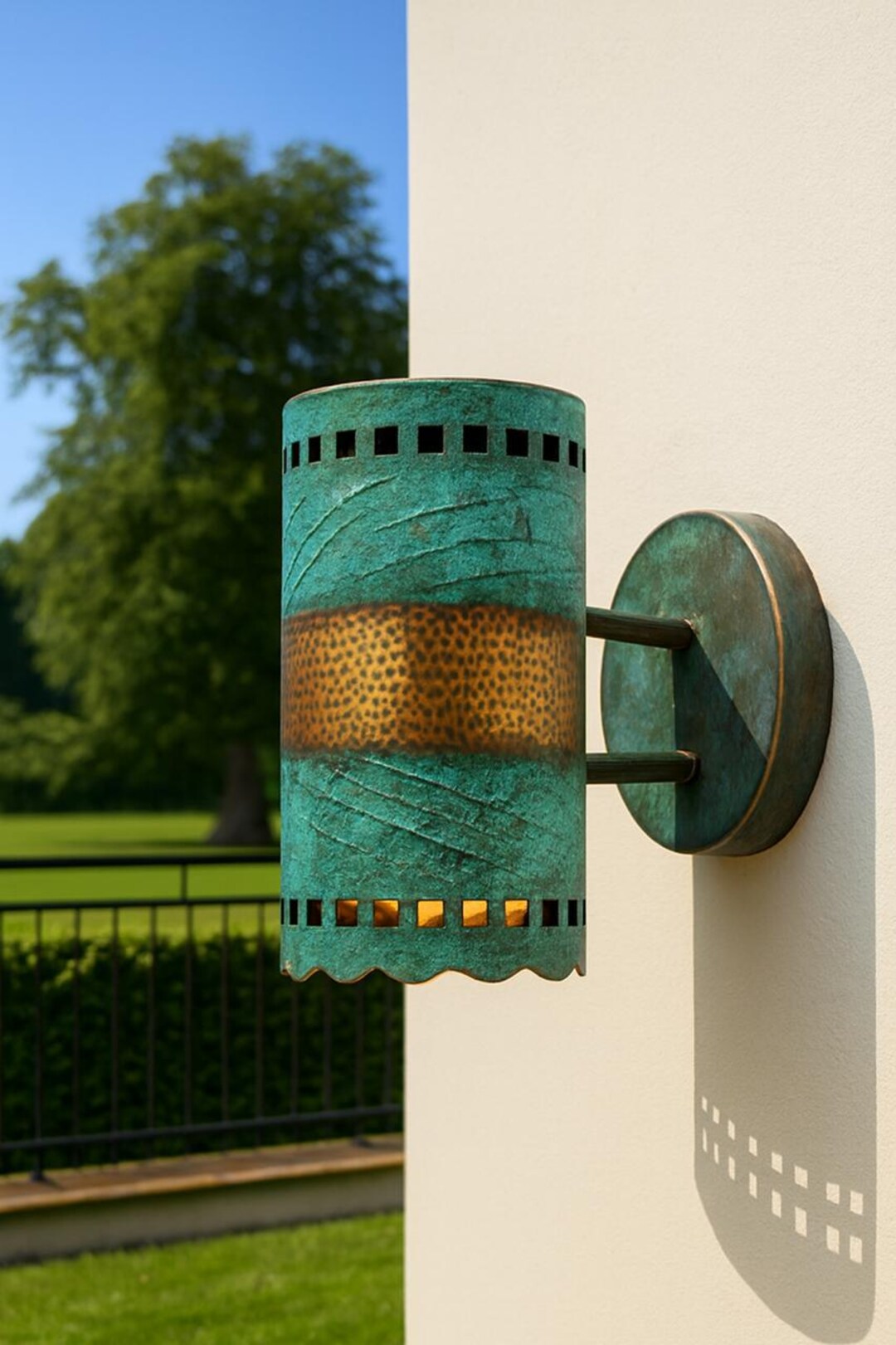 Pure Red Copper Wall Sconce – Handmade Antique Outdoor Light, Rustic ...
