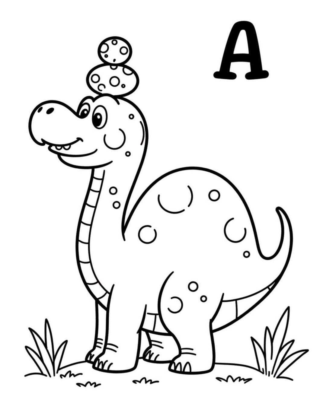 Dinosaur Alphabet Coloring Book | A-Z ABC Learning Activity (printable ...
