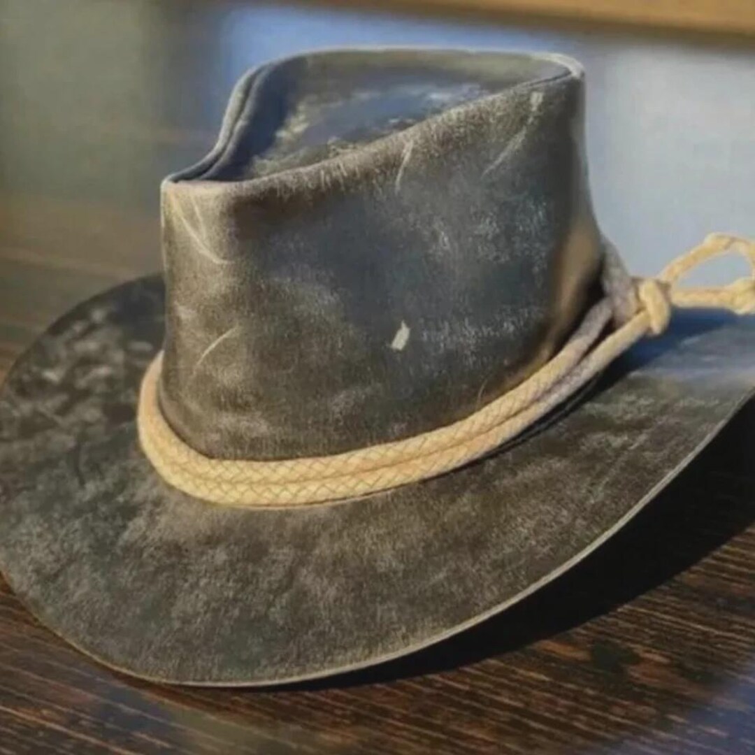 Arthur Morgan Cowboy Hat – Handmade Real Cowhide Leather Western ...