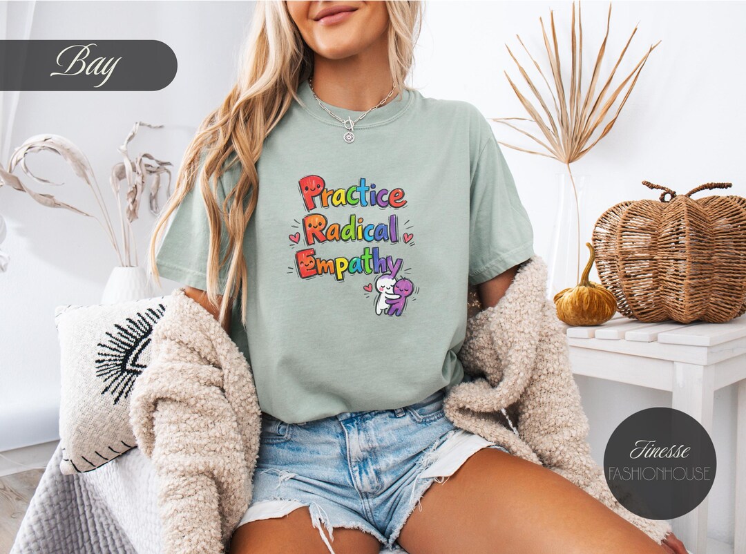 Practice Radical Empathy Retro Rainbow Tshirt, Human Rights Shirt - Etsy