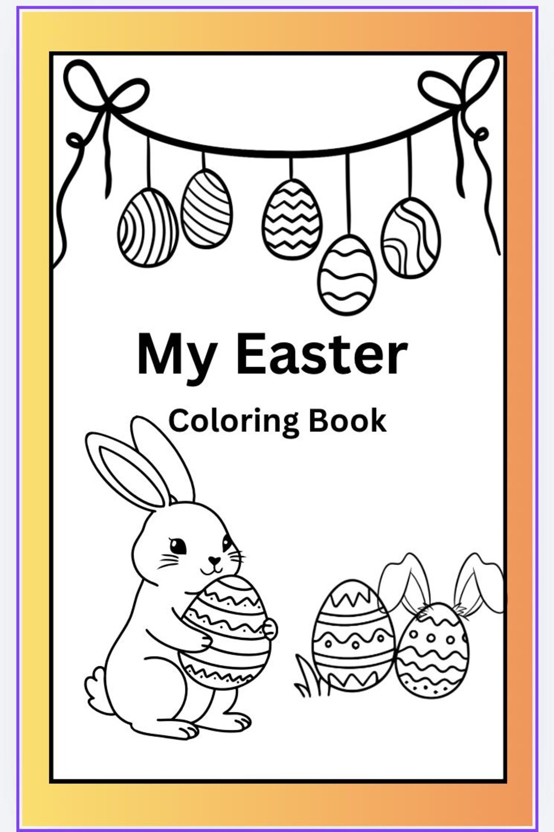 Simple Easter Coloring Book for Kids | Printable PDF | Toddler ...