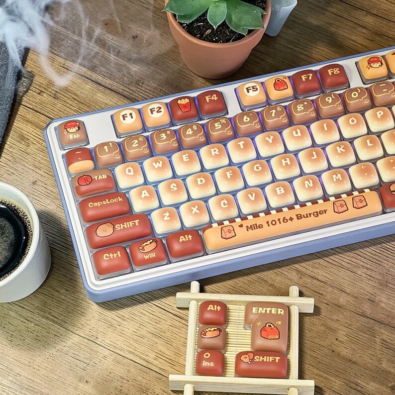 Bread Cookies Keycap, Emoji MOG Profile Keycaps, PBT Cherry Mx Keycap ...