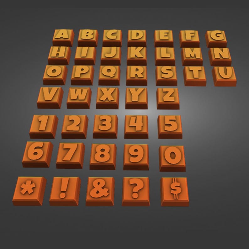 DIY Flexi Fidget Clickers – Complete Letters, Numbers, Symbols - Square ...