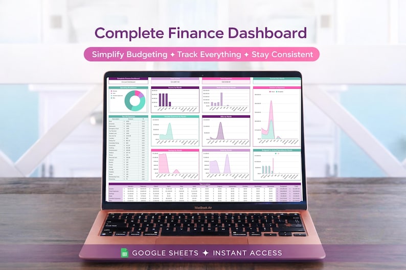 Google Sheets Finance Dashboard: Budget Planner, Expense Tracker ...