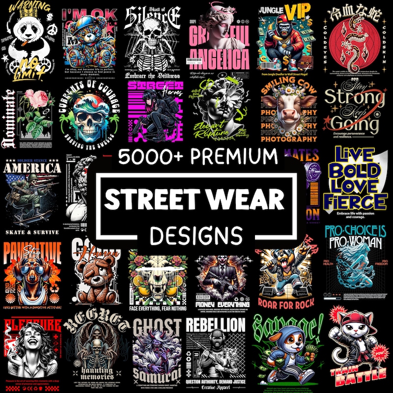 Anime Streetwear Vector - Etsy
