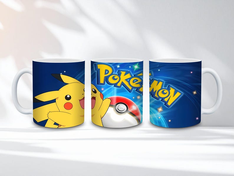 Pokémon Mug Wrap Sublimation Template Design Pack Top Mugs Sbulimation ...