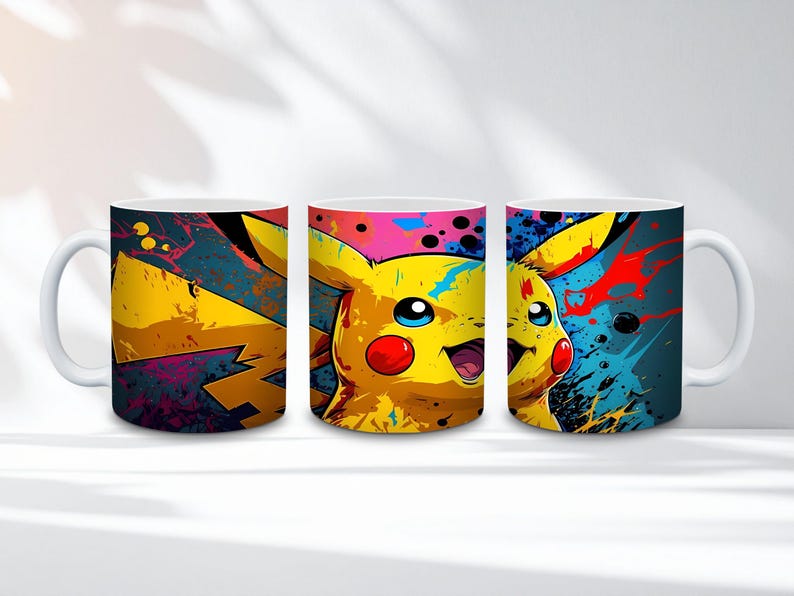 Pokémon Mug Wrap Sublimation Template Design Pack Top Mugs Sbulimation ...