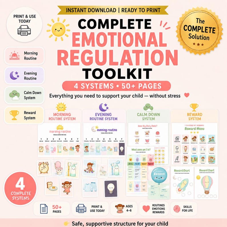 Emotional Regulation Toolkit for ADHD Kids | Calm Down Corner ...
