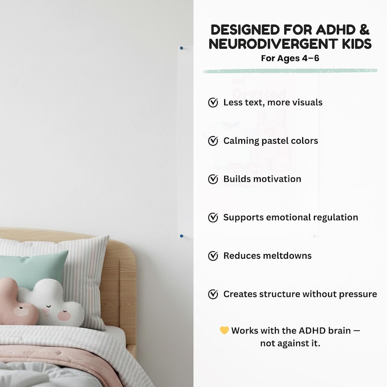 ADHD Routine Charts for Kids | Morning & Bedtime Visual Schedule Bundle ...