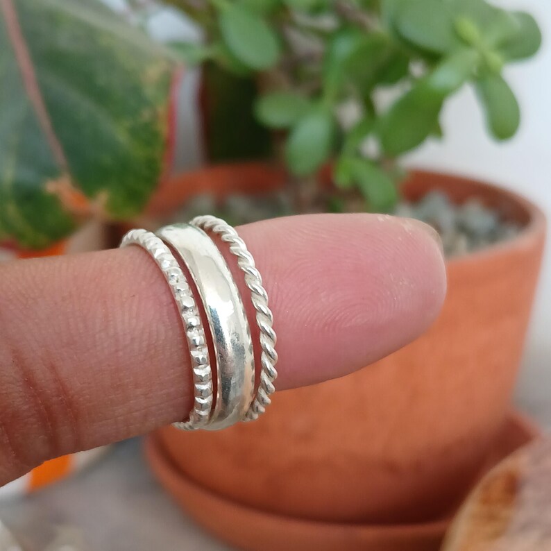 925 Sterling Silver Spiral Wrap Ring, Twisted Stacking Boho Jewelry - Etsy