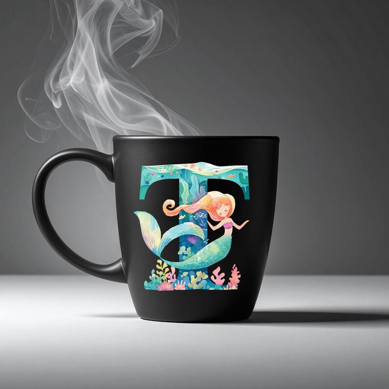 Fairytale Mermaid Alphabet PNG A-Z | Ocean Princess Letters | Kids ...