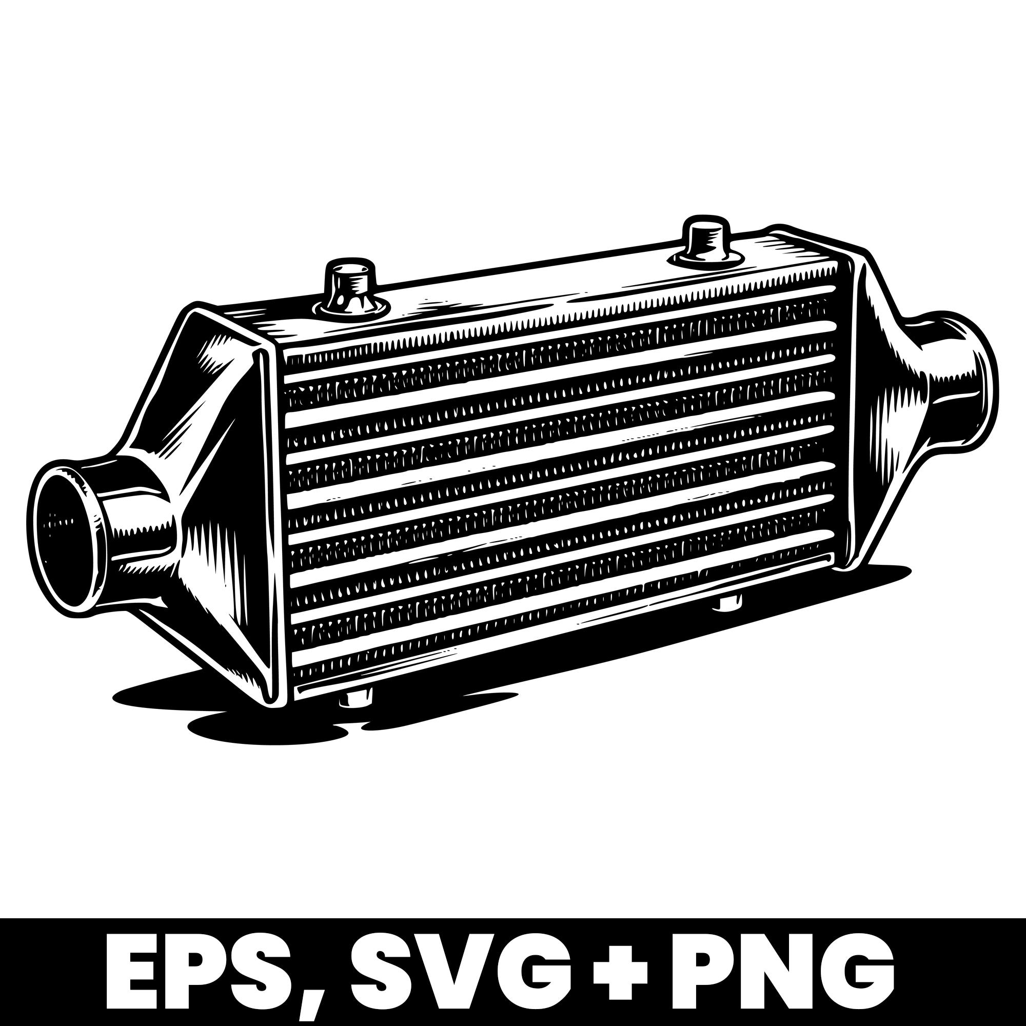 Intercooler SVG – Intercooler Vector Graphic – Boost Performance Part ...