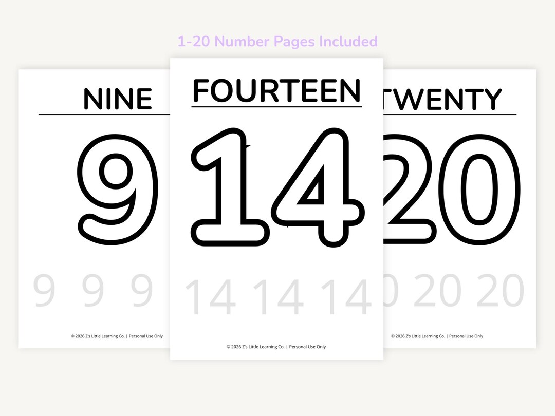 Numbers 1-20 Tracing Book | Learn to Write Numbers | Toddler Printable ...