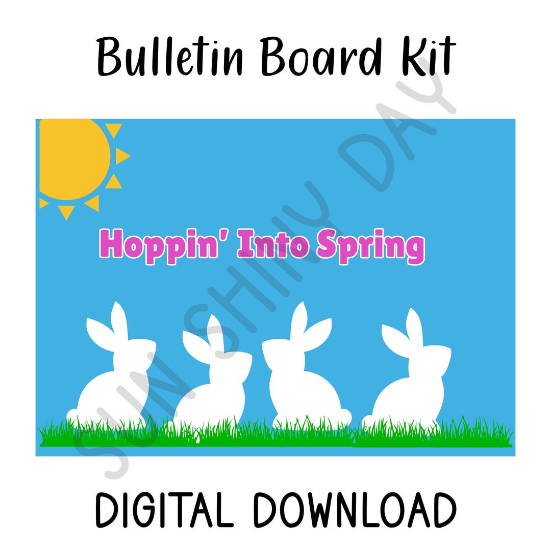 Spring Bulletin Board Kit | Hoppin Into Spring Classroom Display ...