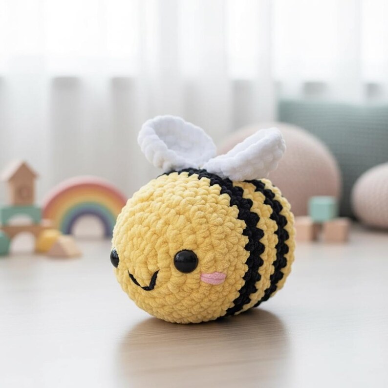 Chunky Bee Crochet Pattern PDF | Amigurumi Bee Plush | Cute Kawaii Toy ...