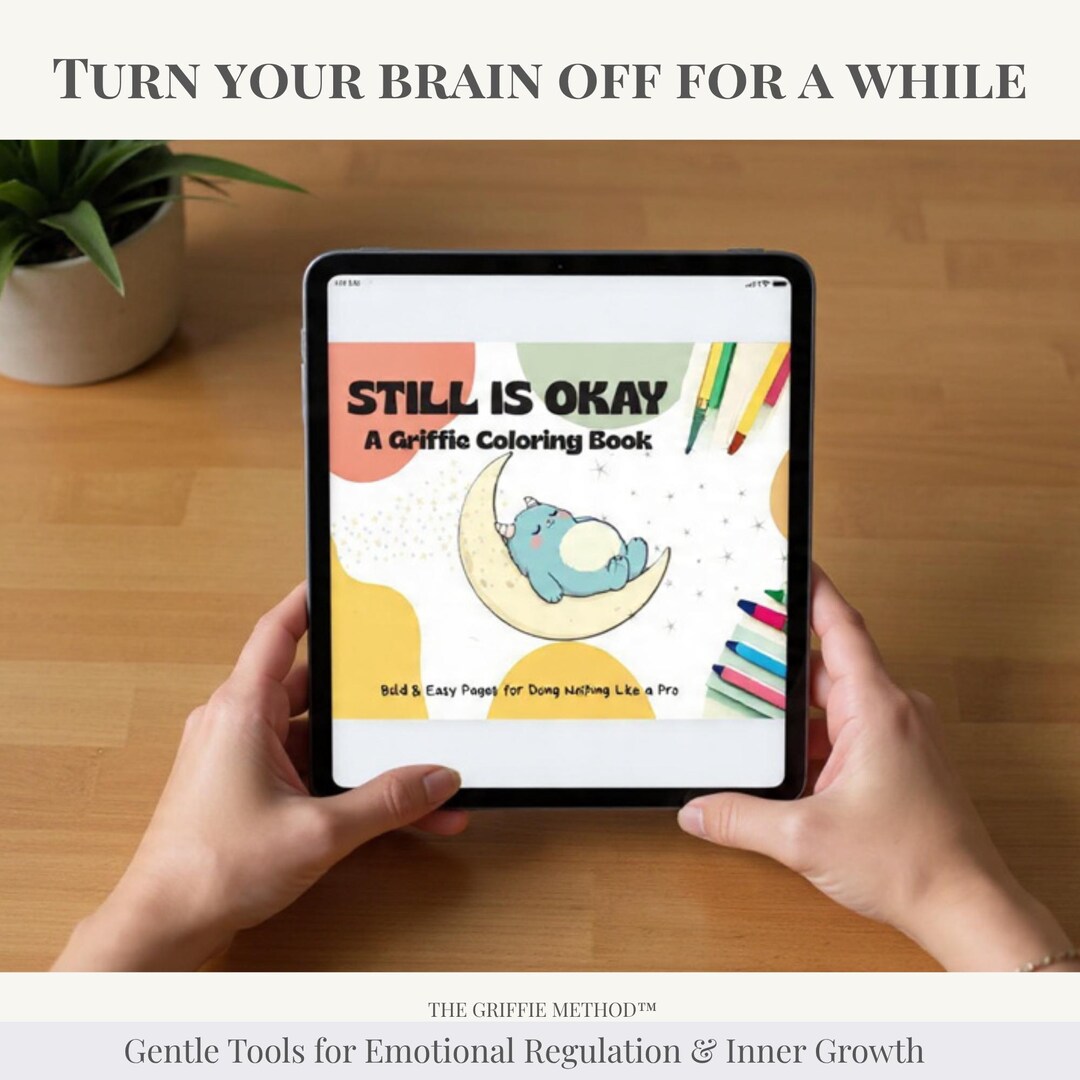 Anxiety Relief Coloring Book Printable | Bold Easy Coloring Pages for ...