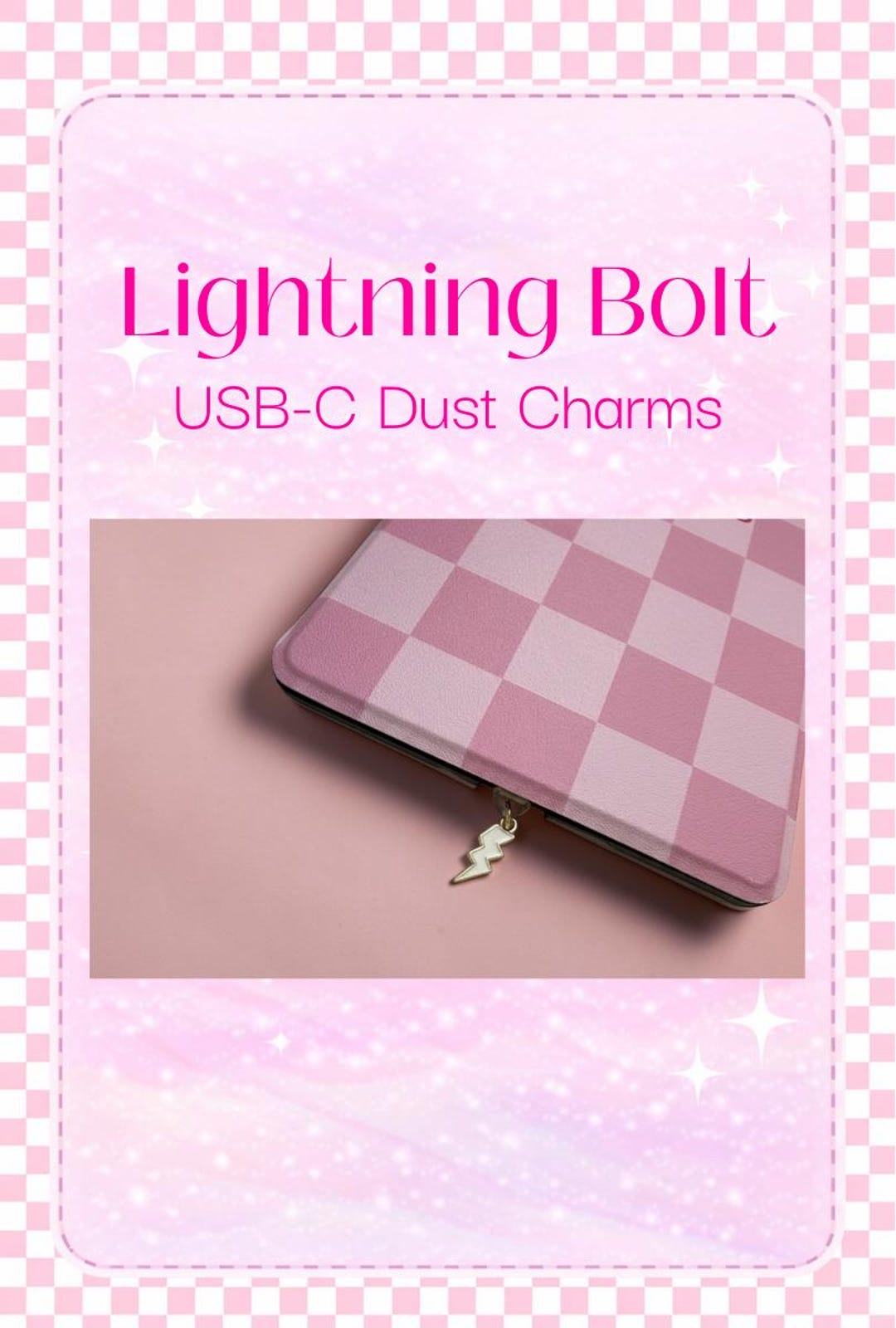 Lightning Bolt USB-C Dust Plug Charm – Port Protection Accessory - Etsy