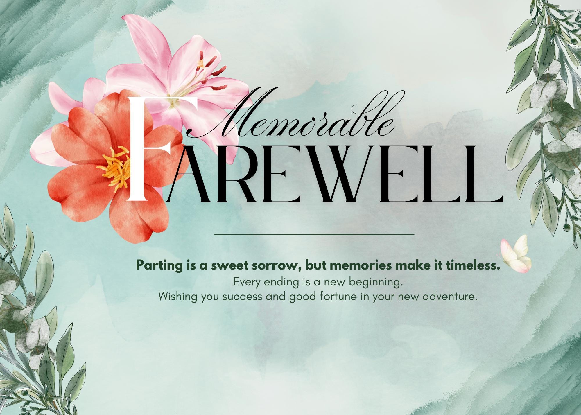 Memorable Farewell Card - Printable Goodbye Wishes | Heartfelt ...