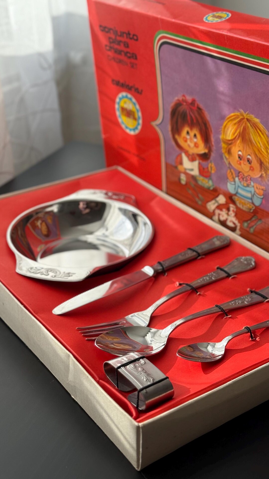 Authentic Vintage Childrens Cutlery Set by Cutelarias Macil Guimaraes ...