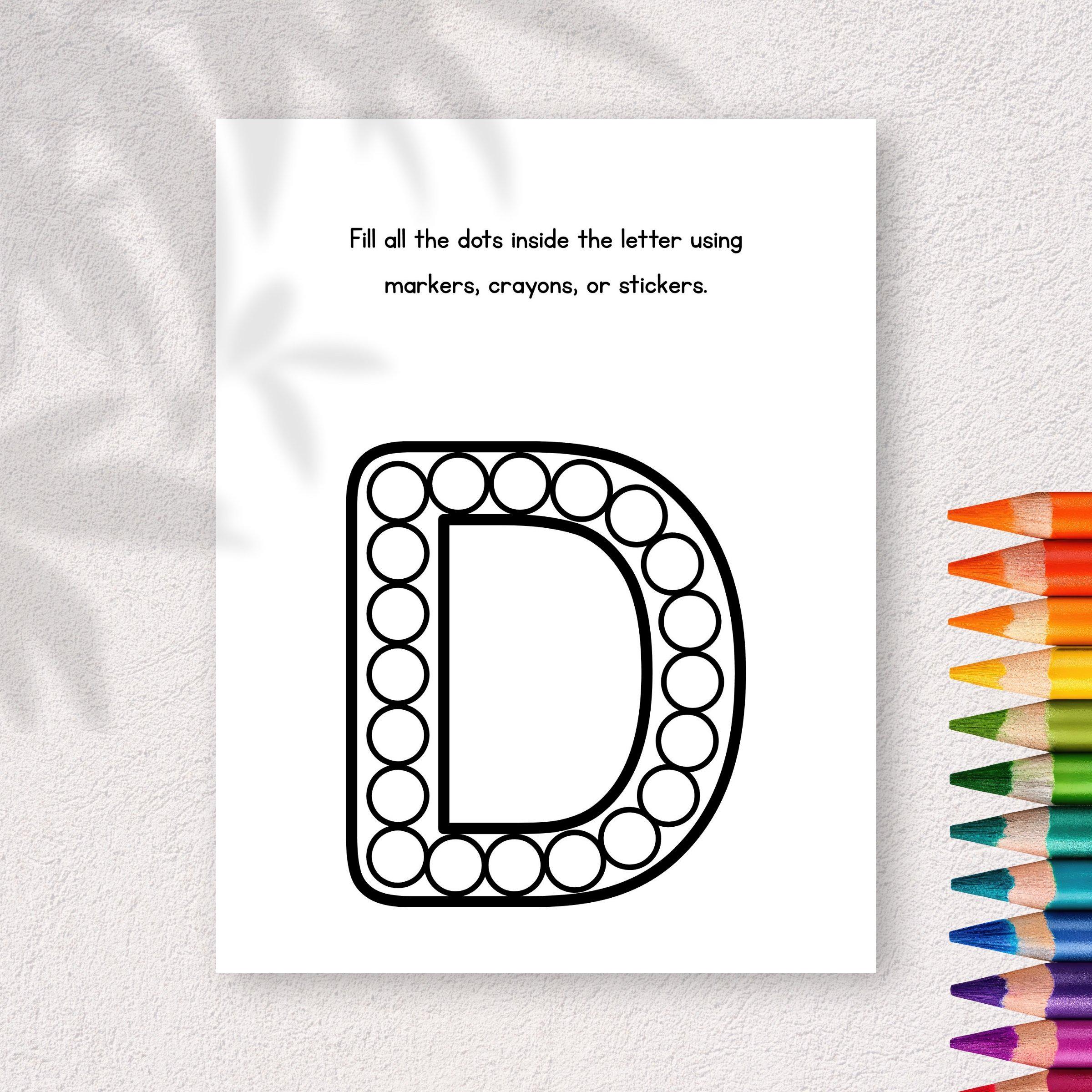 Alphabet Dot Marker Worksheets – Uppercase, Lowercase Coloring Pages ...