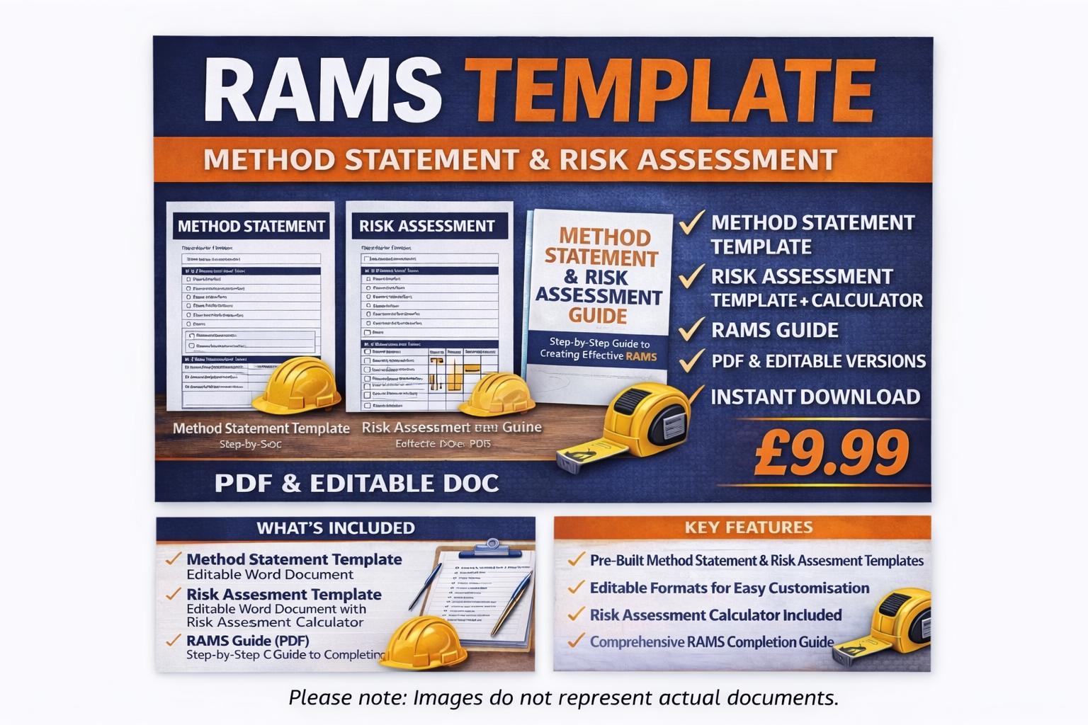 RAMS Template Pack | Method Statement & Risk Assessment Template With ...
