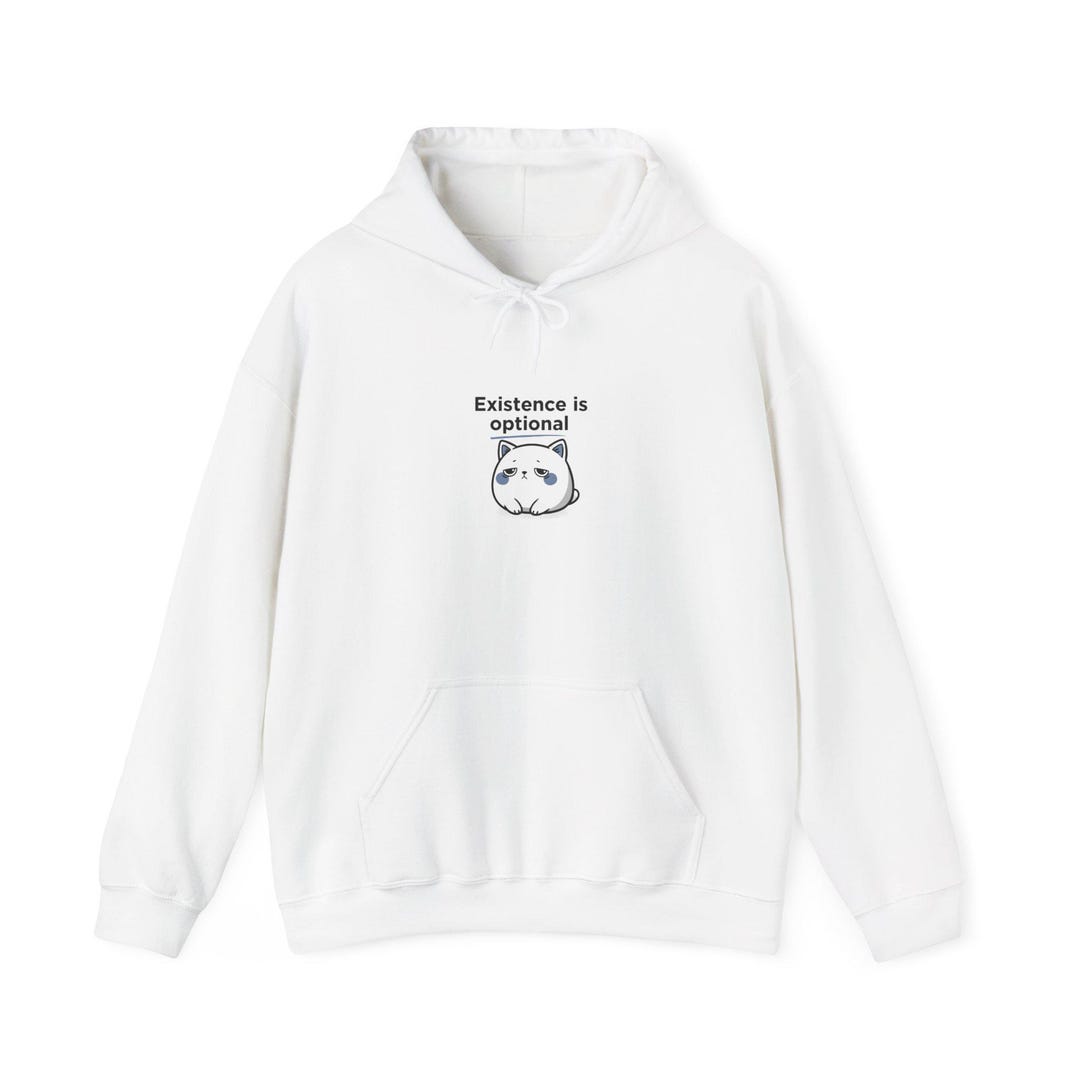 Existential Animal Hoodie | Nihilist Cat Graphic Sweatshirt - Etsy
