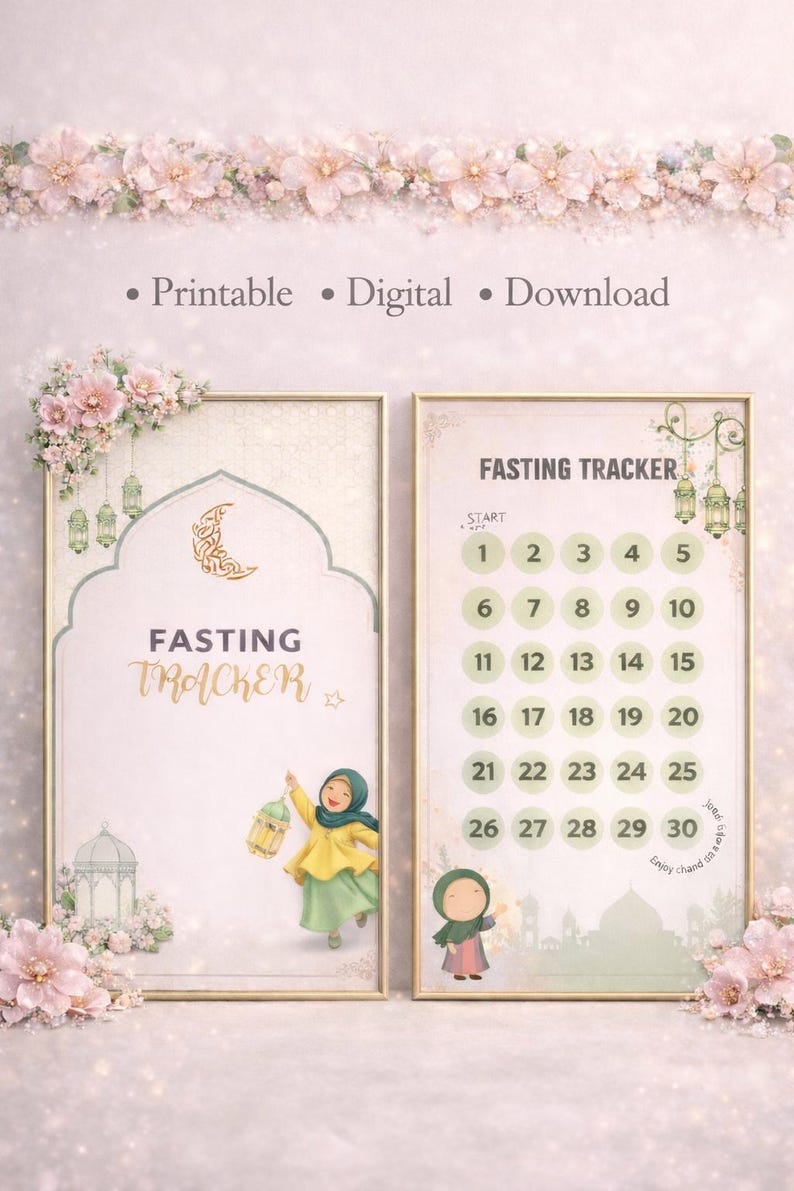 Ramadan 2026 Planner & Fasting Tracker -kids Daily Journal, Prayer Log ...