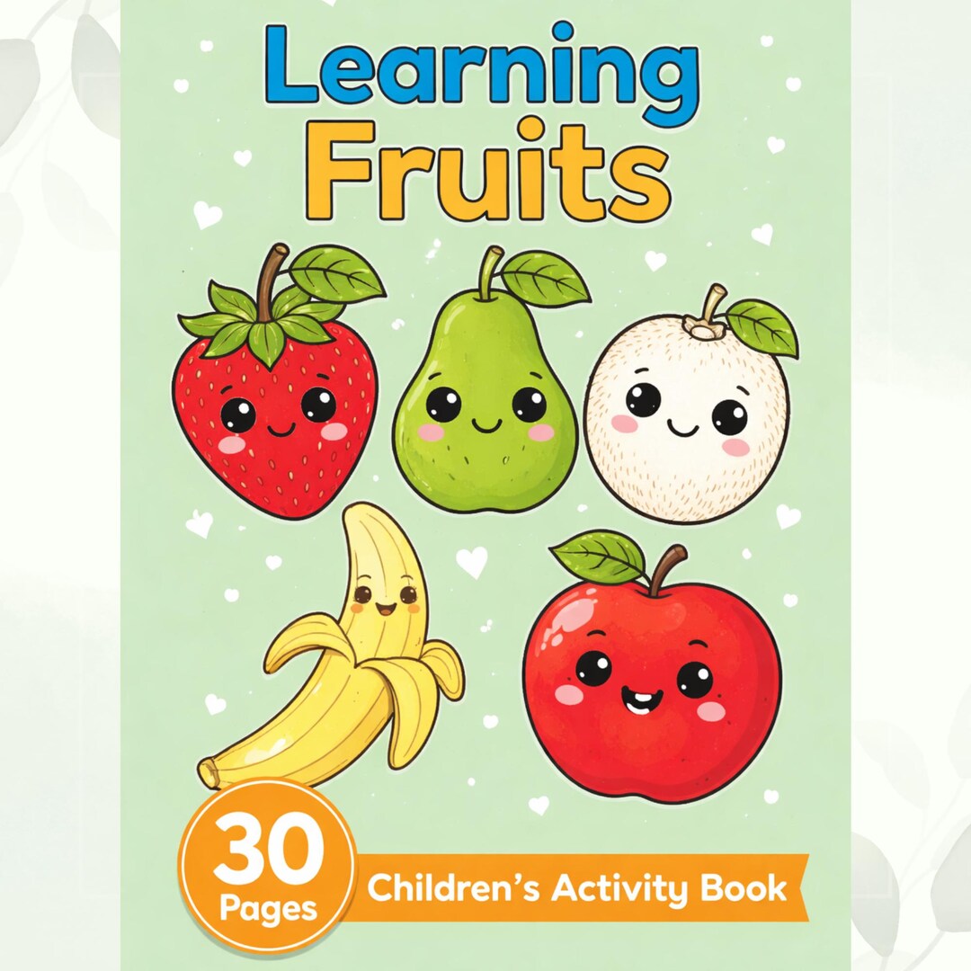 Learning Fruits Activity Book for Kids | Fruit Coloring & Tracing ...