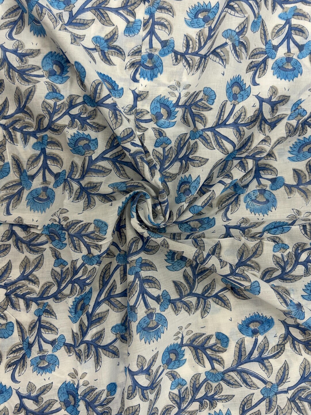 Cotton Fabric, Sewing & Dressmaking Fabric, Hand Block Print Cotton ...