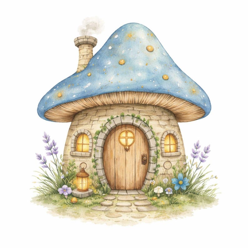 Whimsical Fairy Clipart Bundle, Watercolor Fairy Garden Clipart Set ...