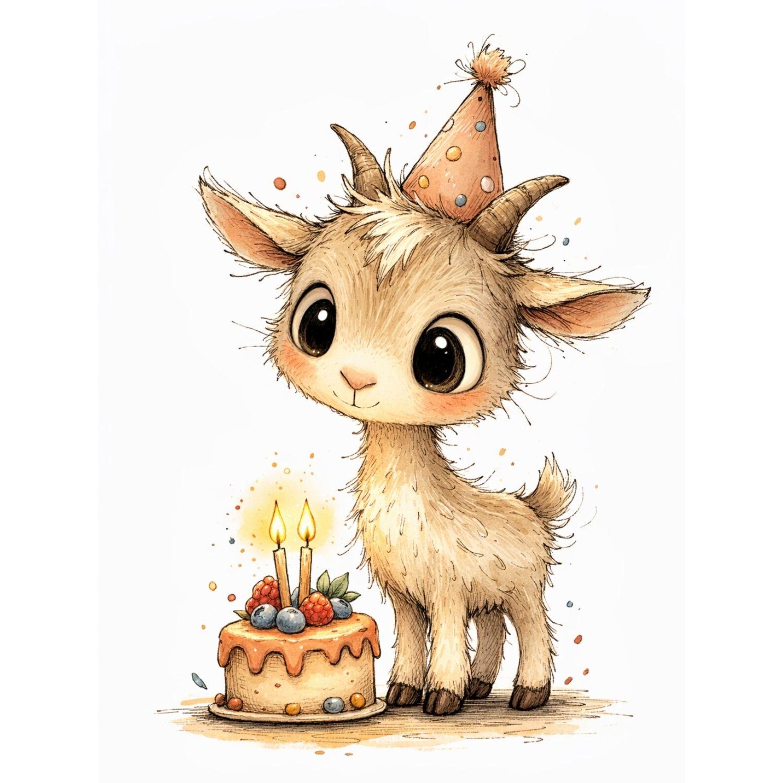Funny Birthday Animals Clipart Set – Quirky Woodland Party Characters ...