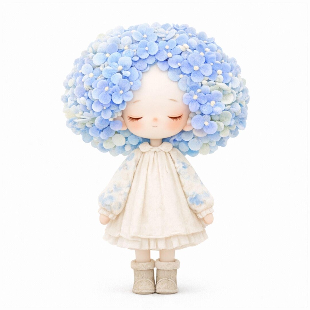 Flower Head Girl Clipart Set – Watercolor Floral Character PNG Bundle ...