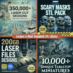 400TB Mega STL Collection – Sellable 3D Print Files, Commercial License ...