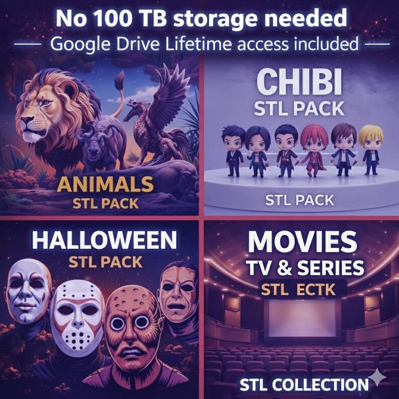400TB Mega STL Collection – Sellable 3D Print Files, Commercial License ...
