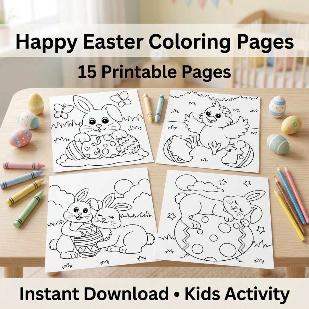 15 Easter Funny Bunny Egg Coloring Pages – Egg Coloring Book Printable ...